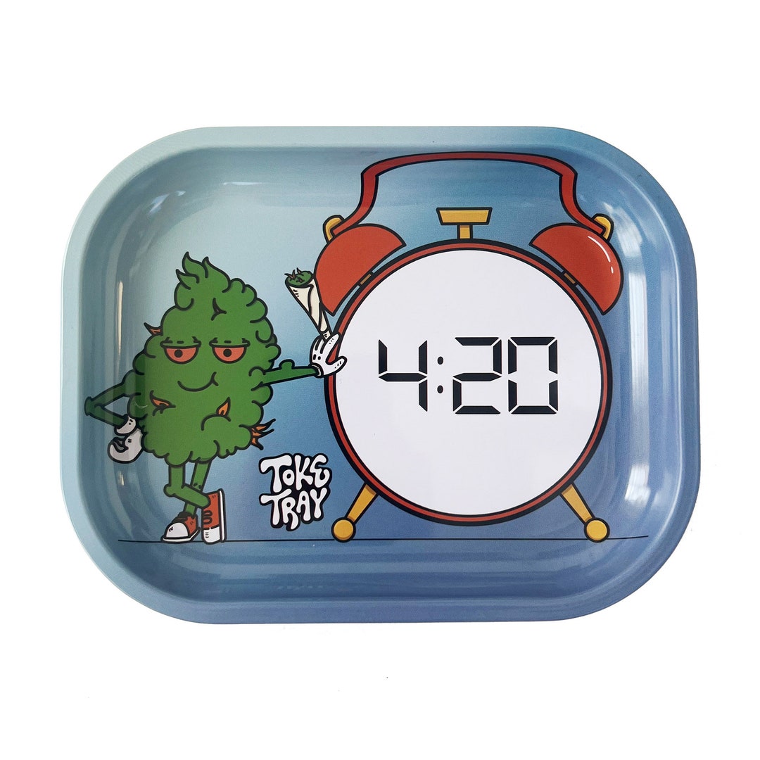 420 Time Trippy Metal Rolling Tray | Small (7" X 5.5") - Etsy
