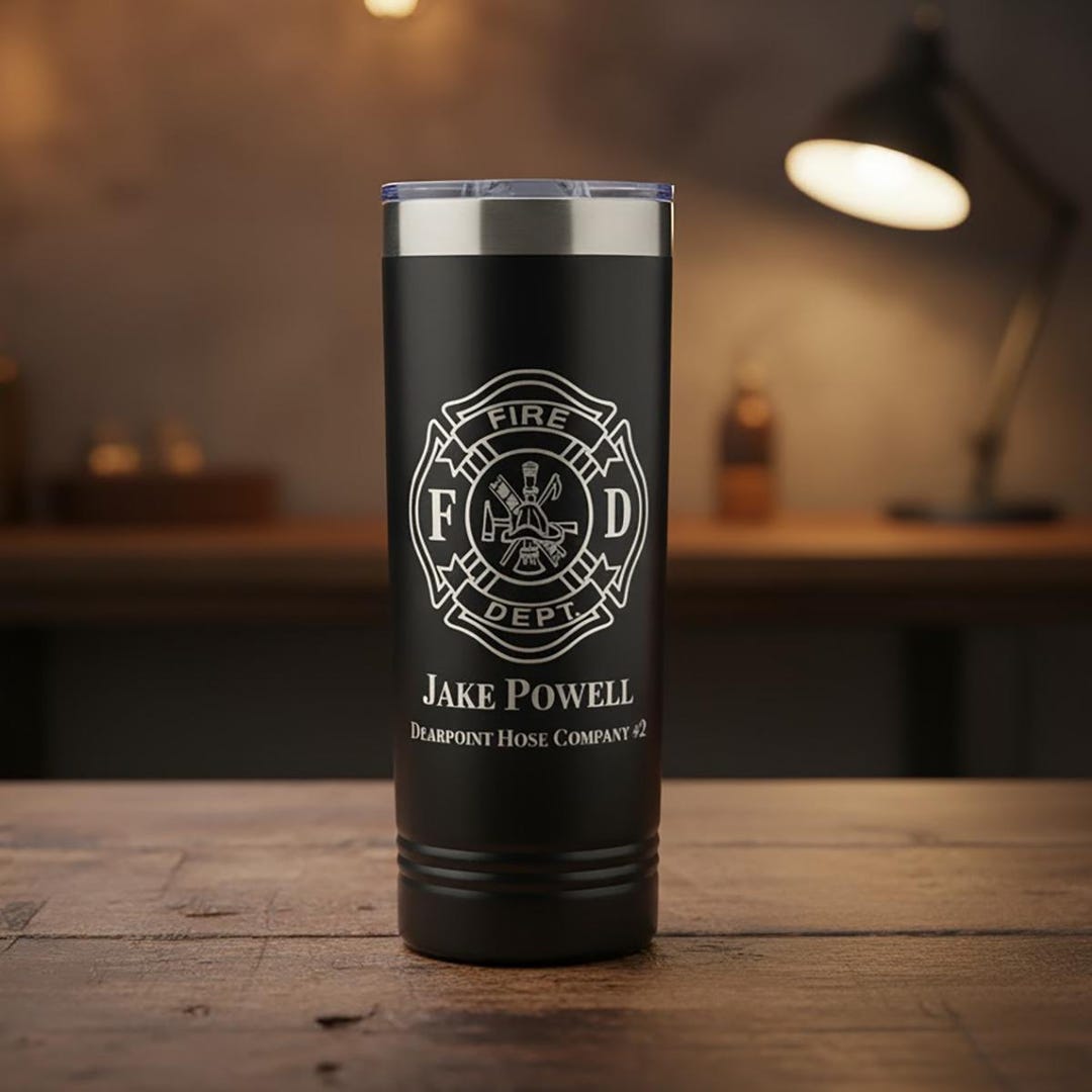 Personalized Firefighter Gift | Custom Engraved Tumbler for Fireman ...
