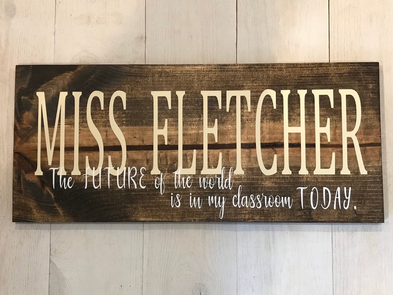 Teacher Personalized Sign Teacher Sign Classroom Sign | Etsy