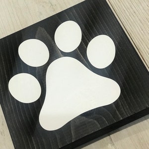 Scrabble Tile Wall Art, Personalized Dog Sign, Dog Signs, Dog Paw ...