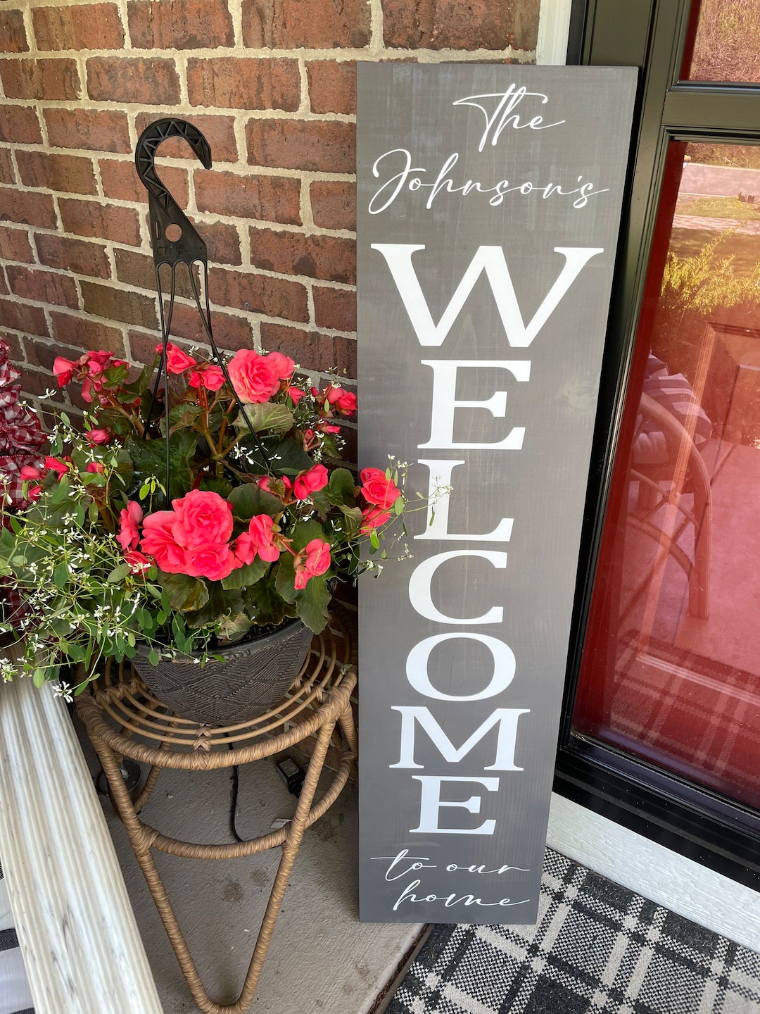 Last Name Welcome Sign, Front Door Welcome Sign, Front Porch Welcome ...