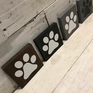 Scrabble Tile Wall Art, Personalized Dog Sign, Dog Signs, Dog Paw ...