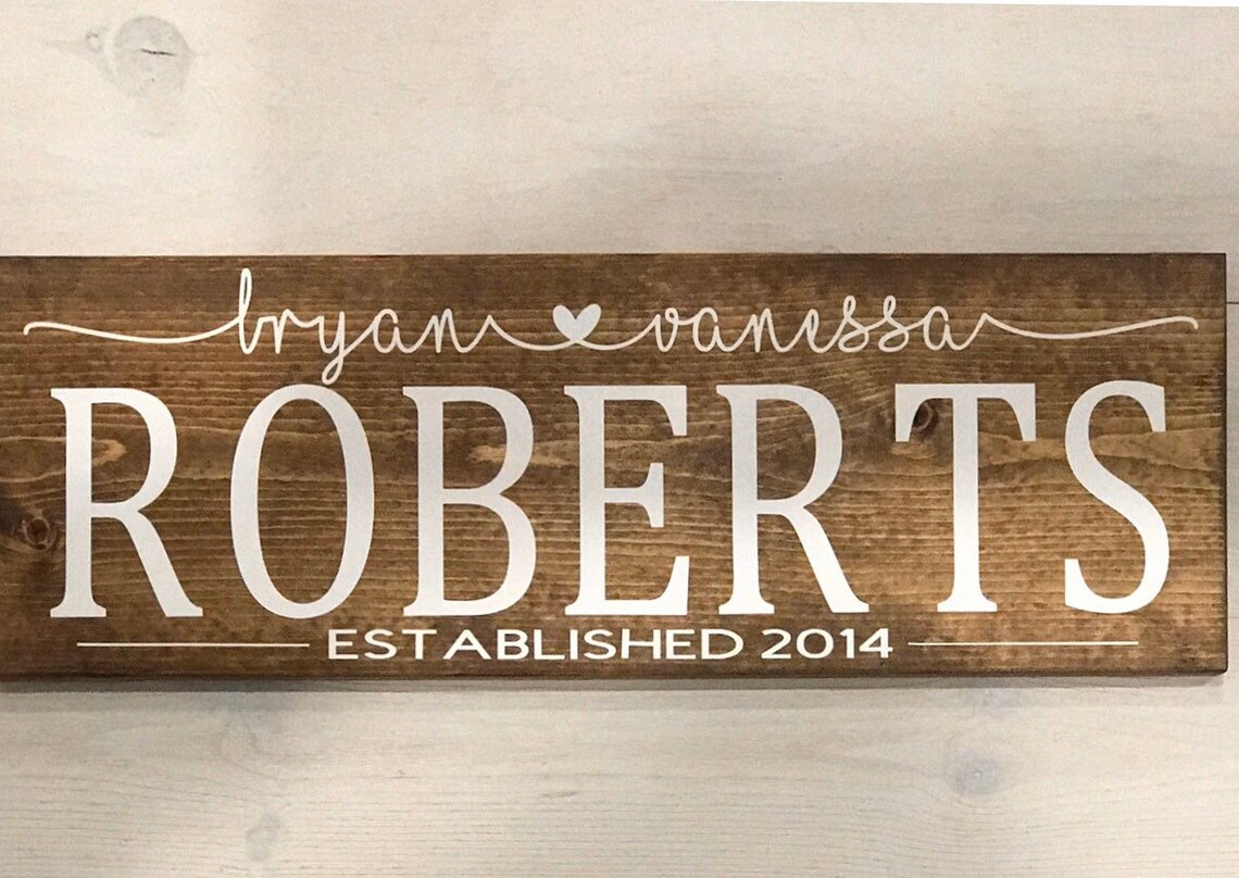 Last Name Sign Personalized Sign Anniversary Gift | Etsy
