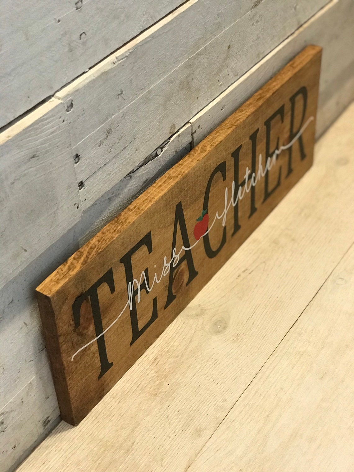 Teacher Sign, Classroom Decor, Teacher Appreciation Gift, Teacher Name ...