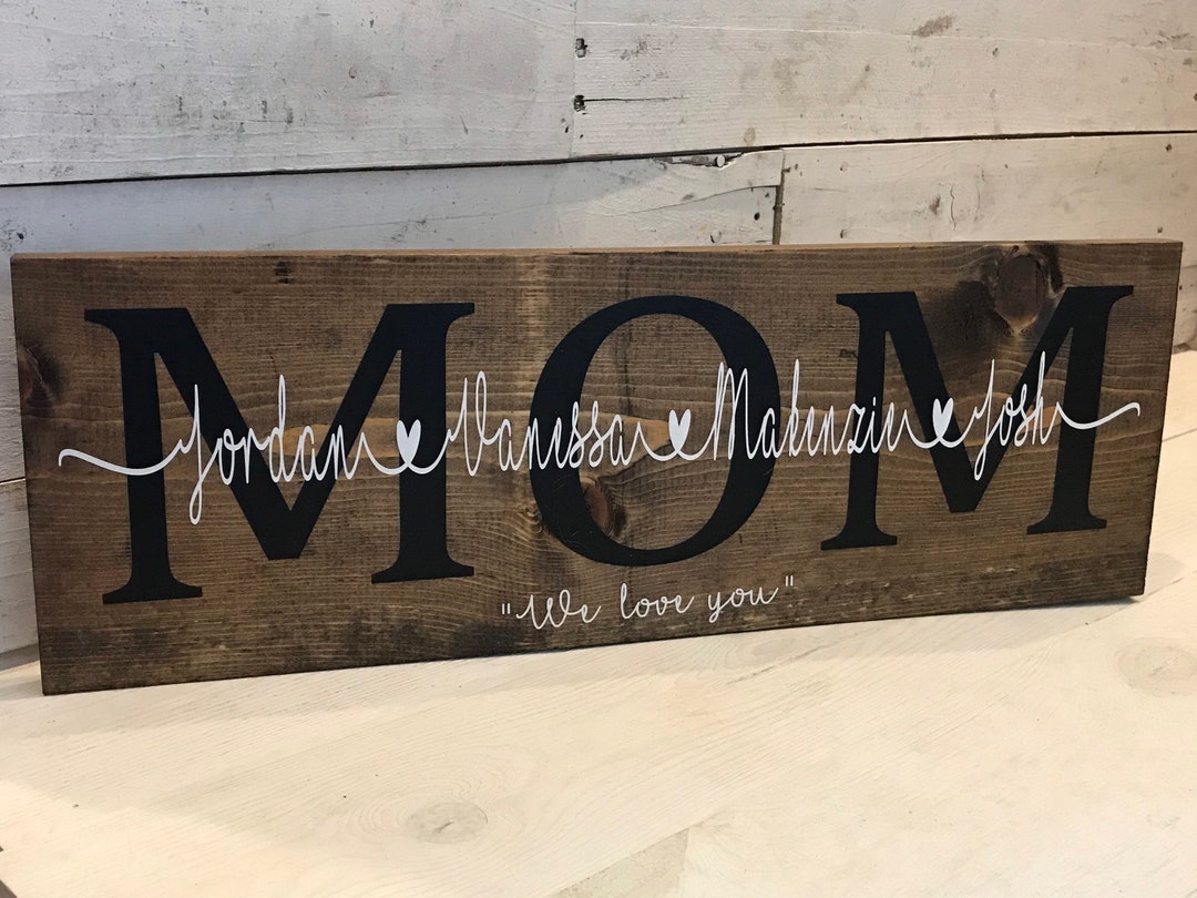 Mother's Day Personalized Sign, Mom Sign, Grandma Personalized Sign ...