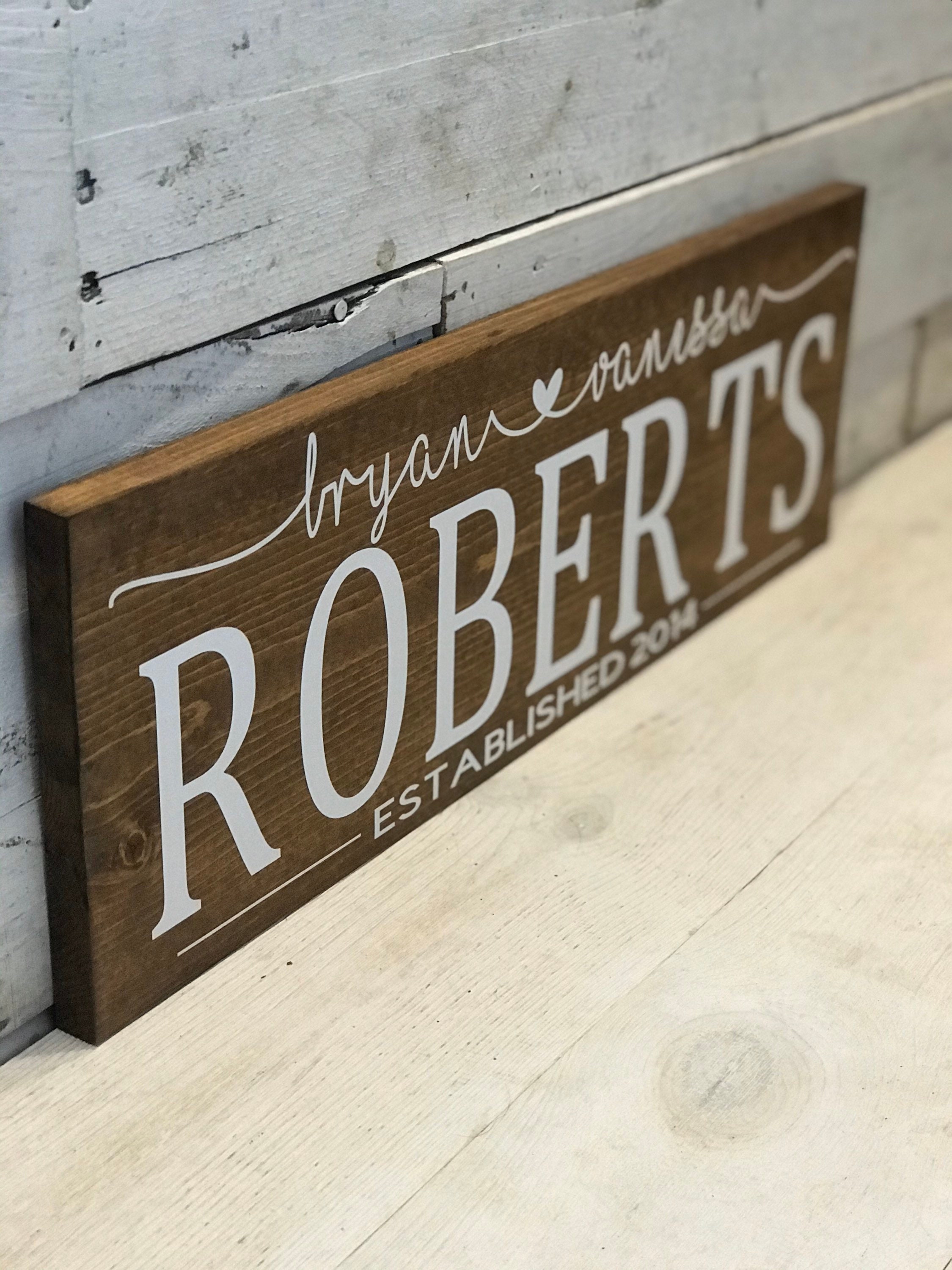 Last Name Sign Personalized Sign Anniversary Gift | Etsy