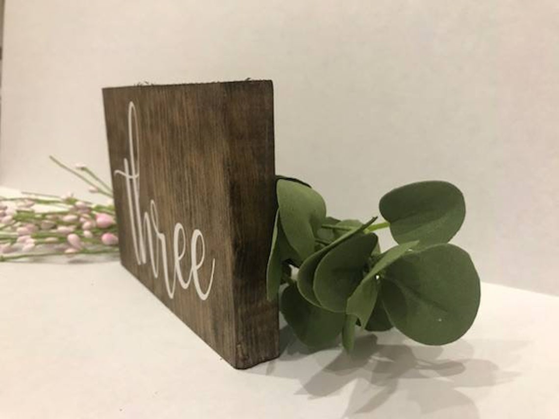 Wedding Table Numbers Rustic Wedding Table Numbers Block - Etsy
