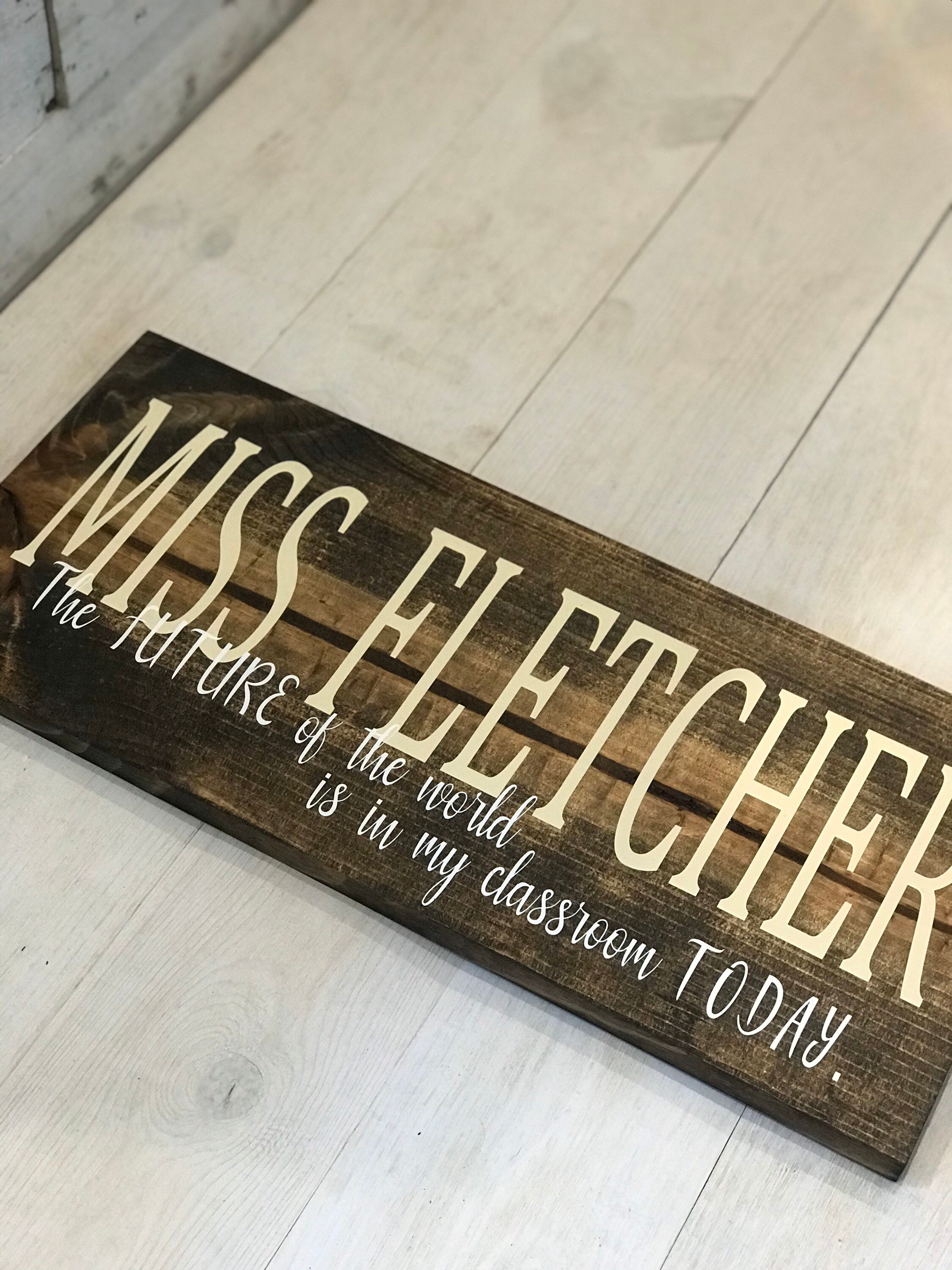 Teacher Personalized Sign, Teacher Sign, Classroom Sign, Teacher Gift ...