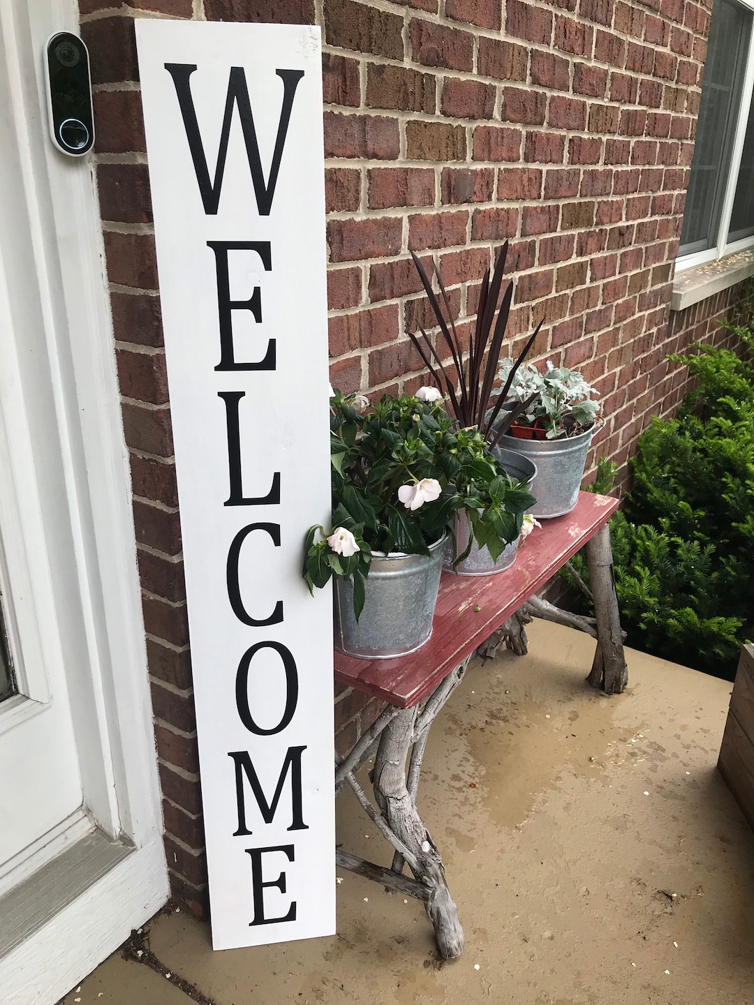 Welcome Sign, Front Door Welcome Sign, Wood Welcome Sign, Front Porch ...