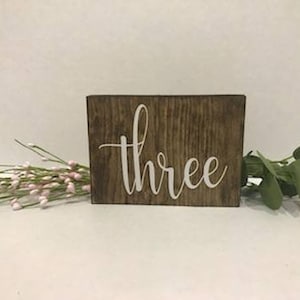 Wedding Table Numbers | Rustic Wedding Table Numbers | Block Table ...