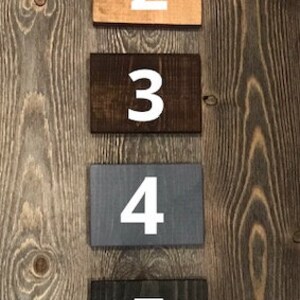 Wedding Table Numbers | Rustic Wedding Table Numbers | Block Table ...