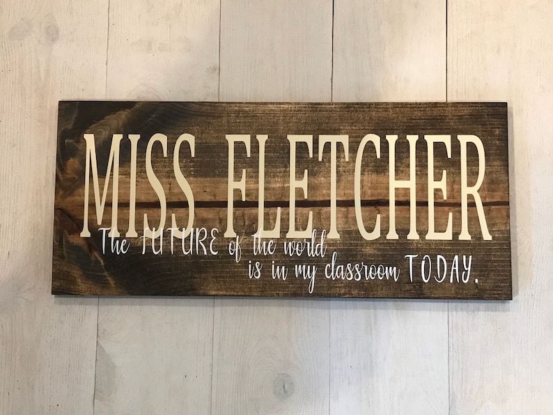 Teacher Personalized Sign, Teacher Sign, Classroom Sign, Teacher Gift ...