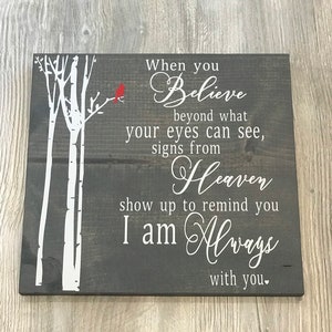 Memorial Sign, in Memory of Sign, Remembrance Sign, Faith Sign, Loved ...