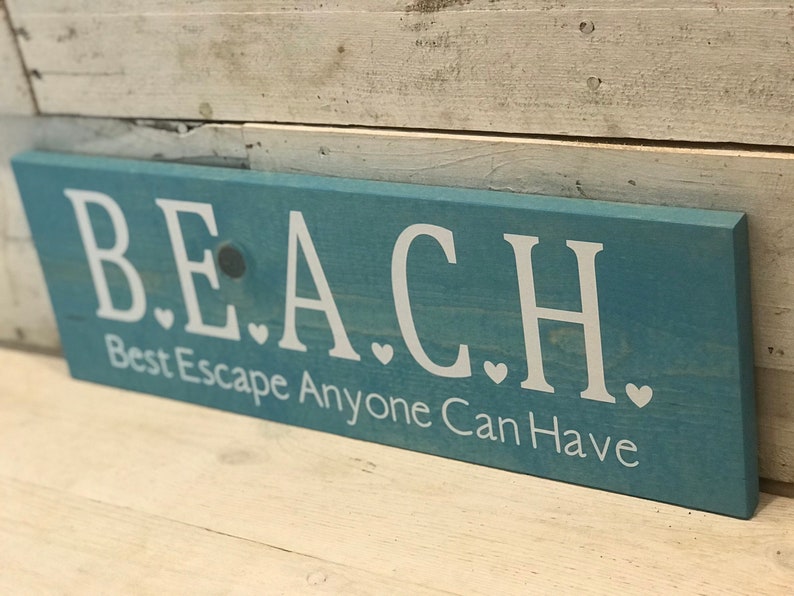 BEACH best escape anyone can have sign Beach Sign Beach | Etsy