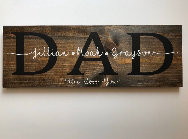 Fathers Day Gift | Fathers Day Sign | Wooden Sign | Personalized Family ...