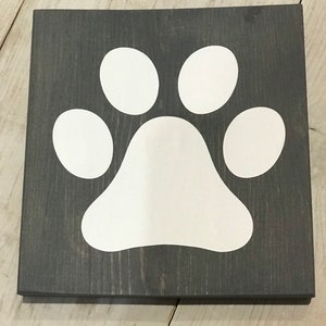 Scrabble Tile Wall Art, Personalized Dog Sign, Dog Signs, Dog Paw ...