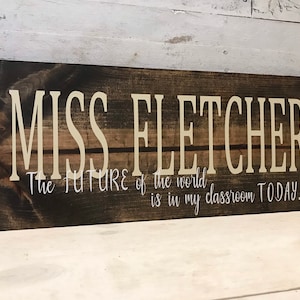 Teacher Personalized Sign, Teacher Sign, Classroom Sign, Teacher Gift ...