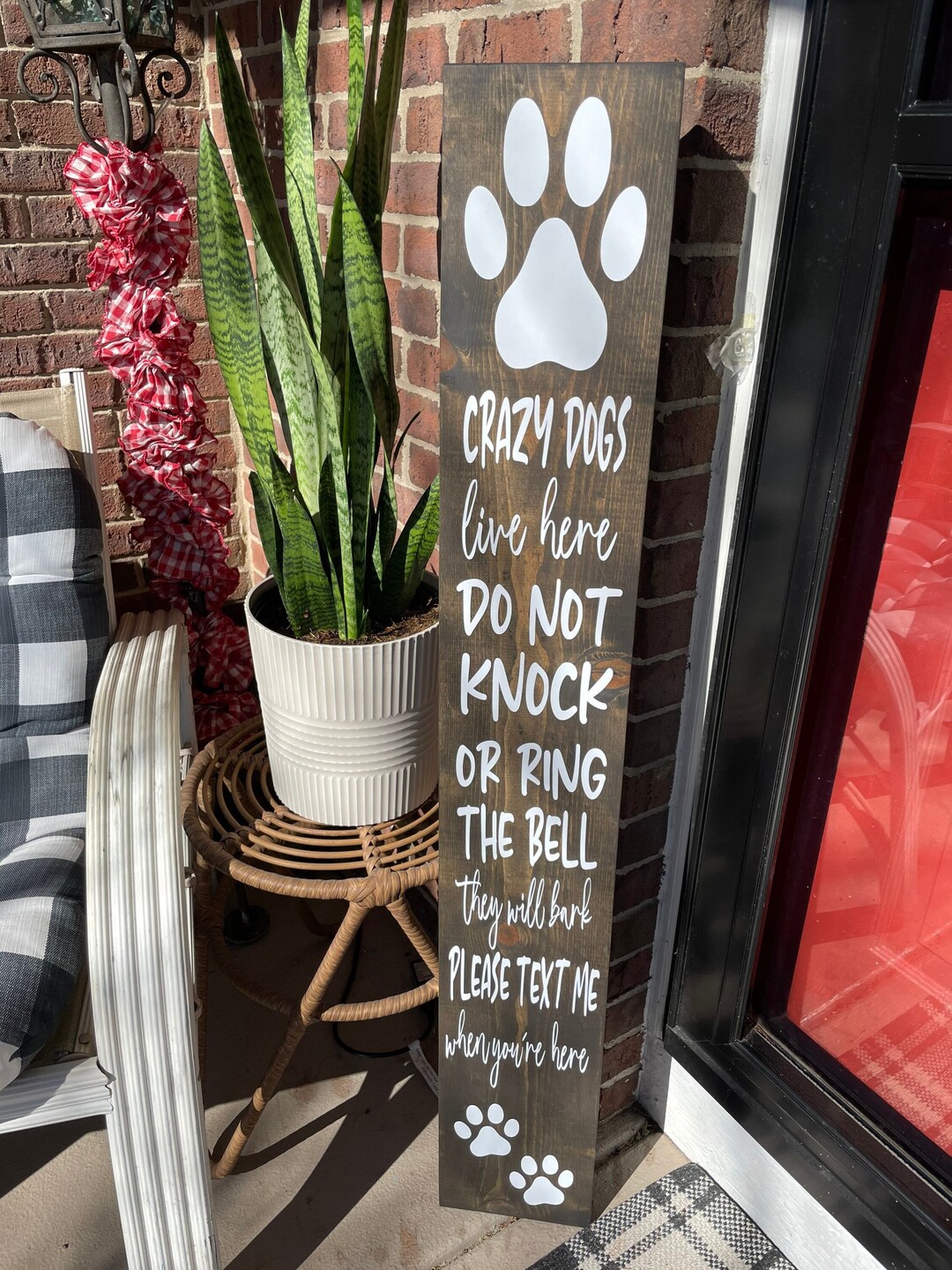 A Crazy Dog{s}clean Version| Pet Welcome Sign| Personalized Dog Welcome ...