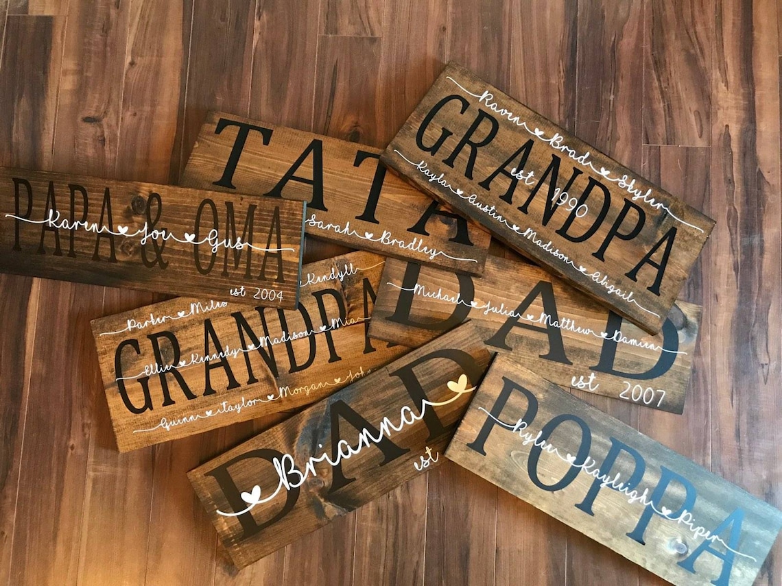 Grandma Gift | Personalized Family Sign | Personalized Wooden Sign ...