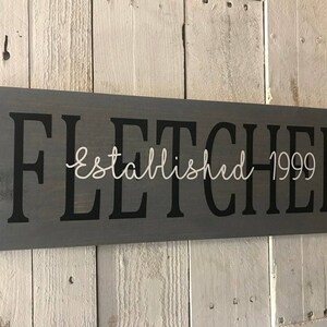 Personalized Wooden Sign | Wedding Sign | Established Family Sign ...
