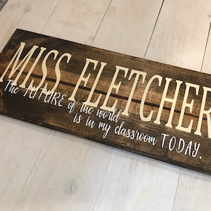 Teacher Personalized Sign, Teacher Sign, Classroom Sign, Teacher Gift ...