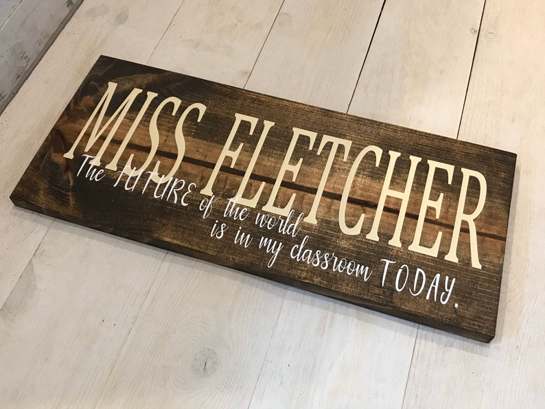 Teacher Personalized Sign Teacher Sign Classroom Sign | Etsy