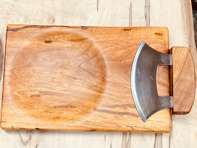 Ulu Knife and Custom Ulu Cutting Board - Etsy