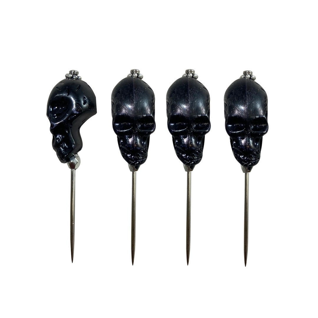 Black Monkey Skull Primitive Voodoo Pin Set of 4 Pins Skulls - Etsy