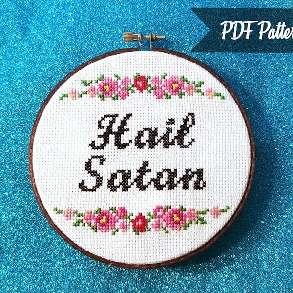 Satan Cross Stitch Pattern - Etsy