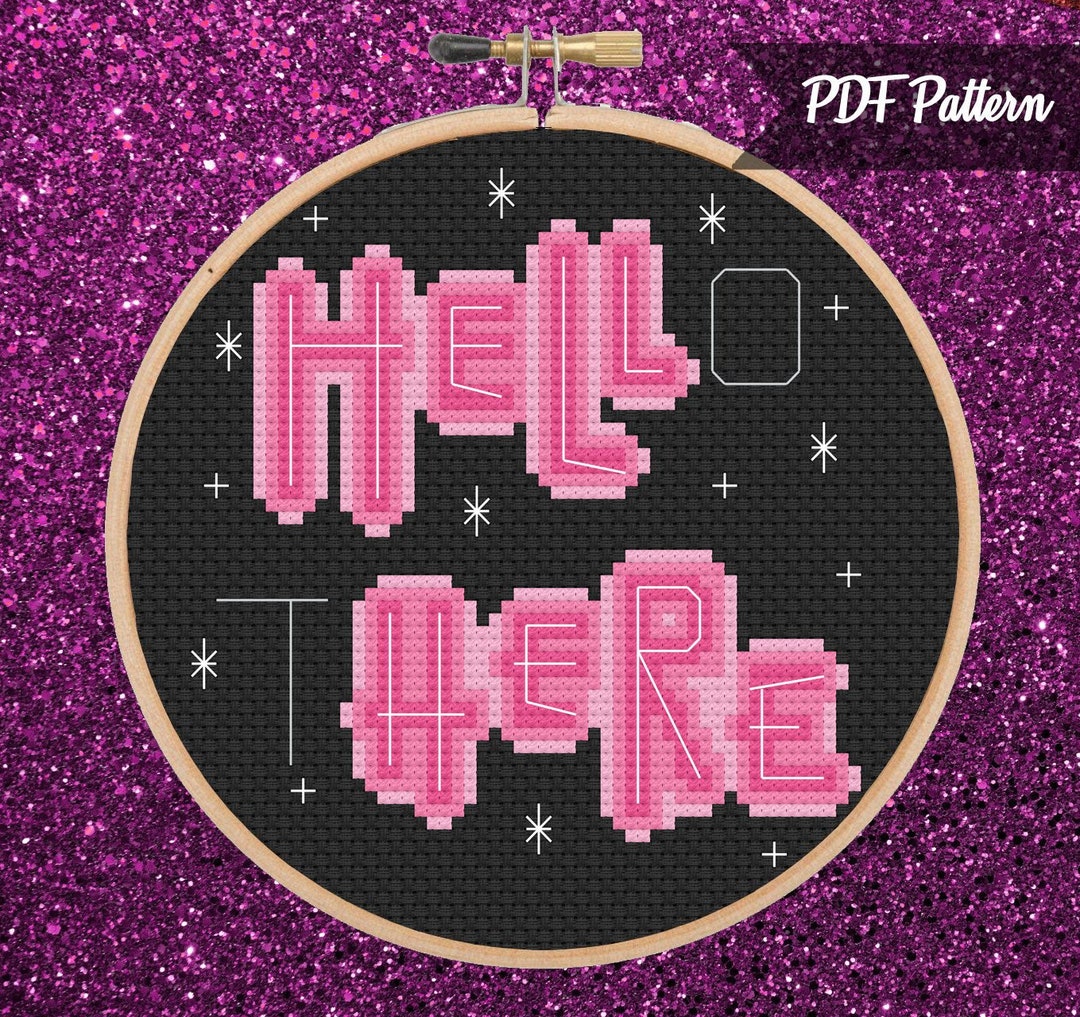 Hello There Cross Stitch PDF Pattern Instant Download - Etsy