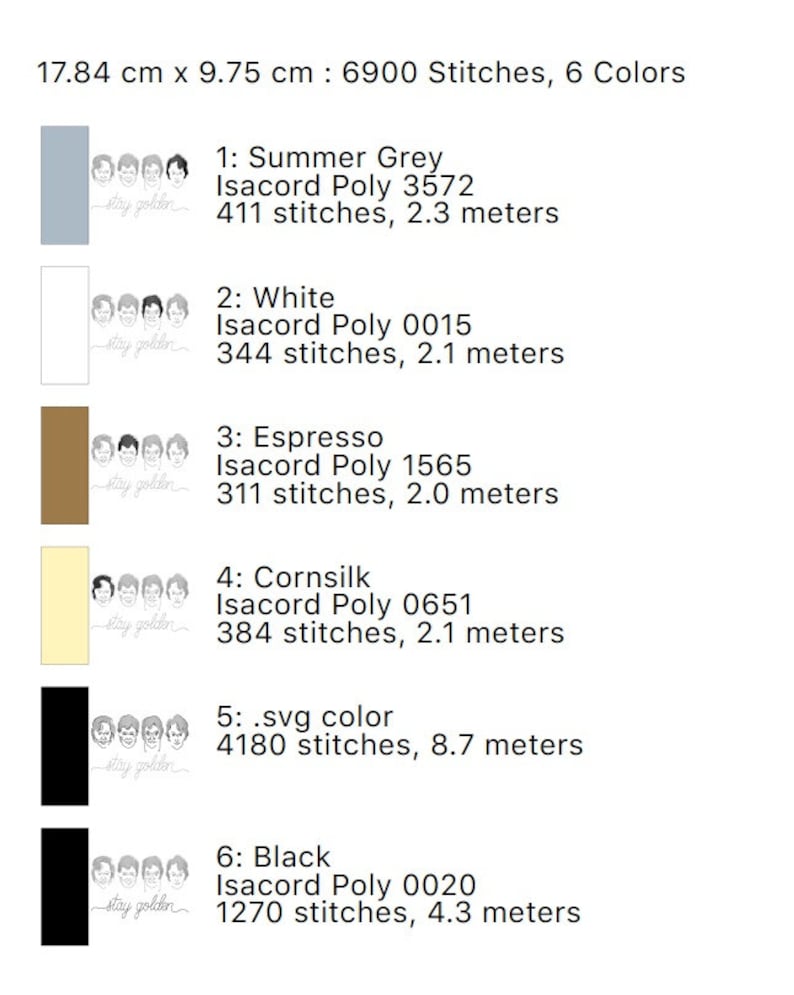 Golden Girls Embroidery Download Lightly Stitched-sketch - Etsy