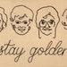 Golden Girls Embroidery Download Lightly Stitched-sketch Stitch 5x7 ...