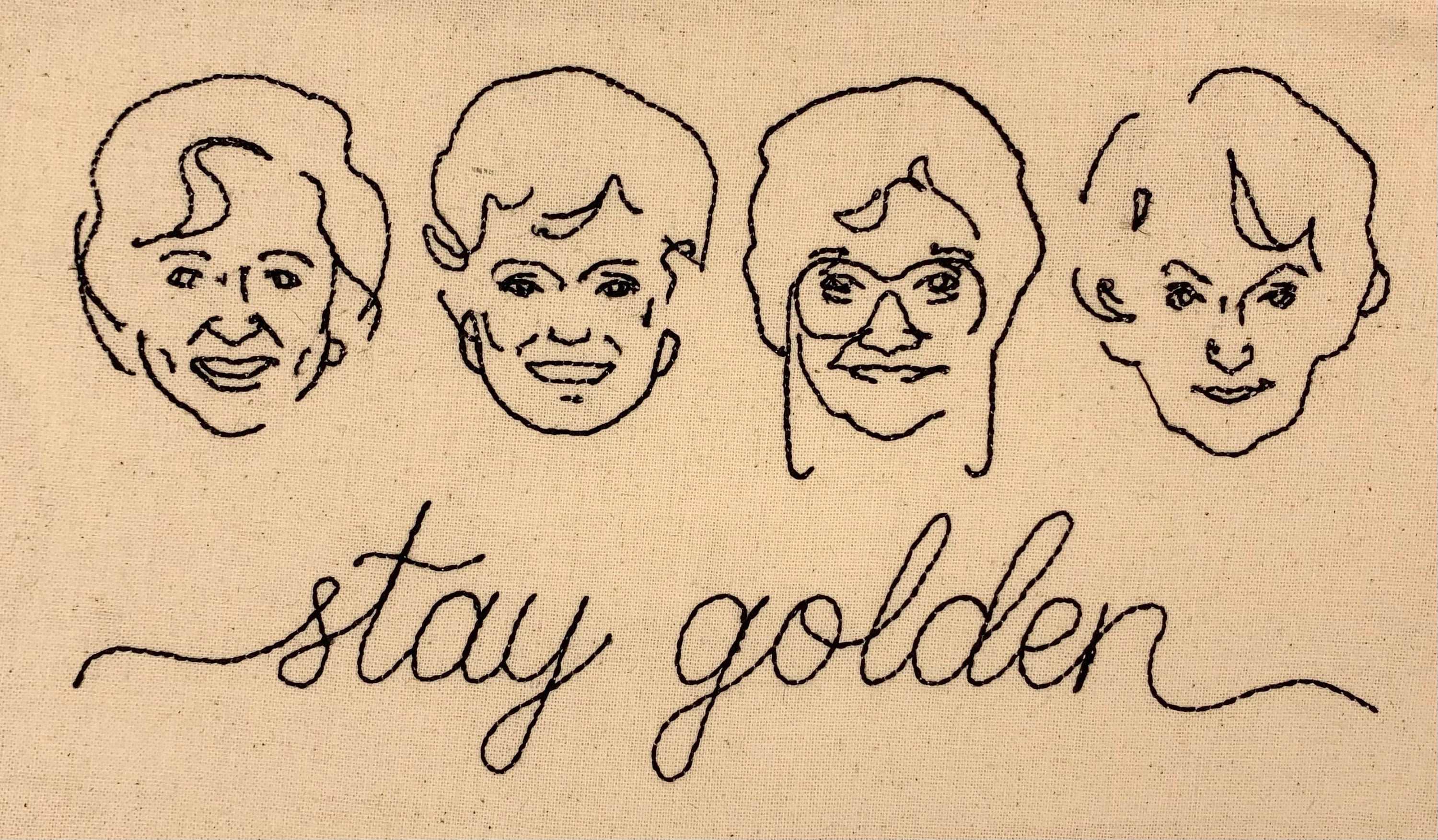 Golden Girls Embroidery Download Lightly Stitched-sketch - Etsy