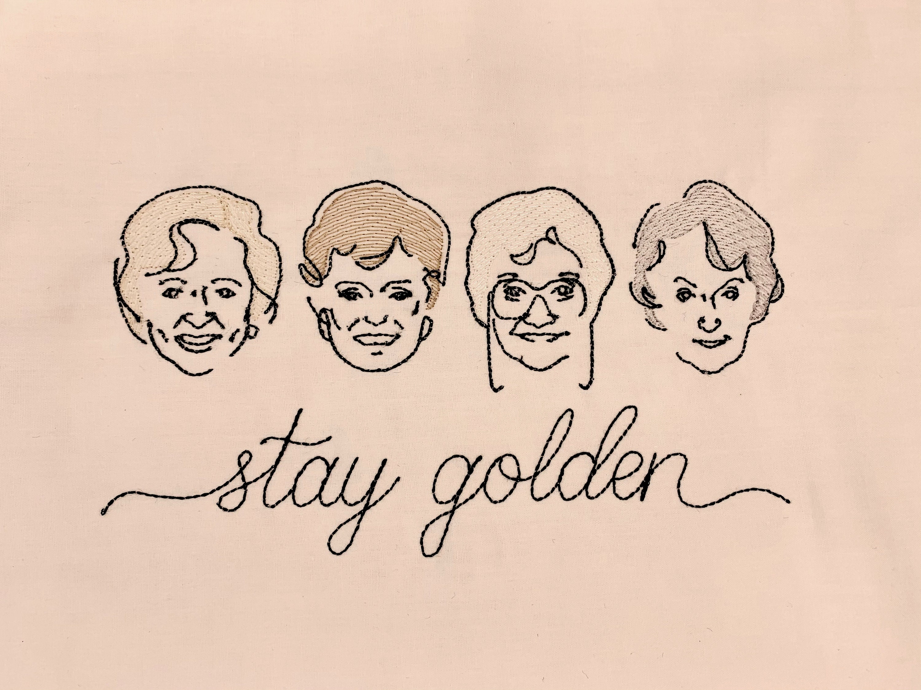 Golden Girls Embroidery Download Lightly Stitched-sketch - Etsy