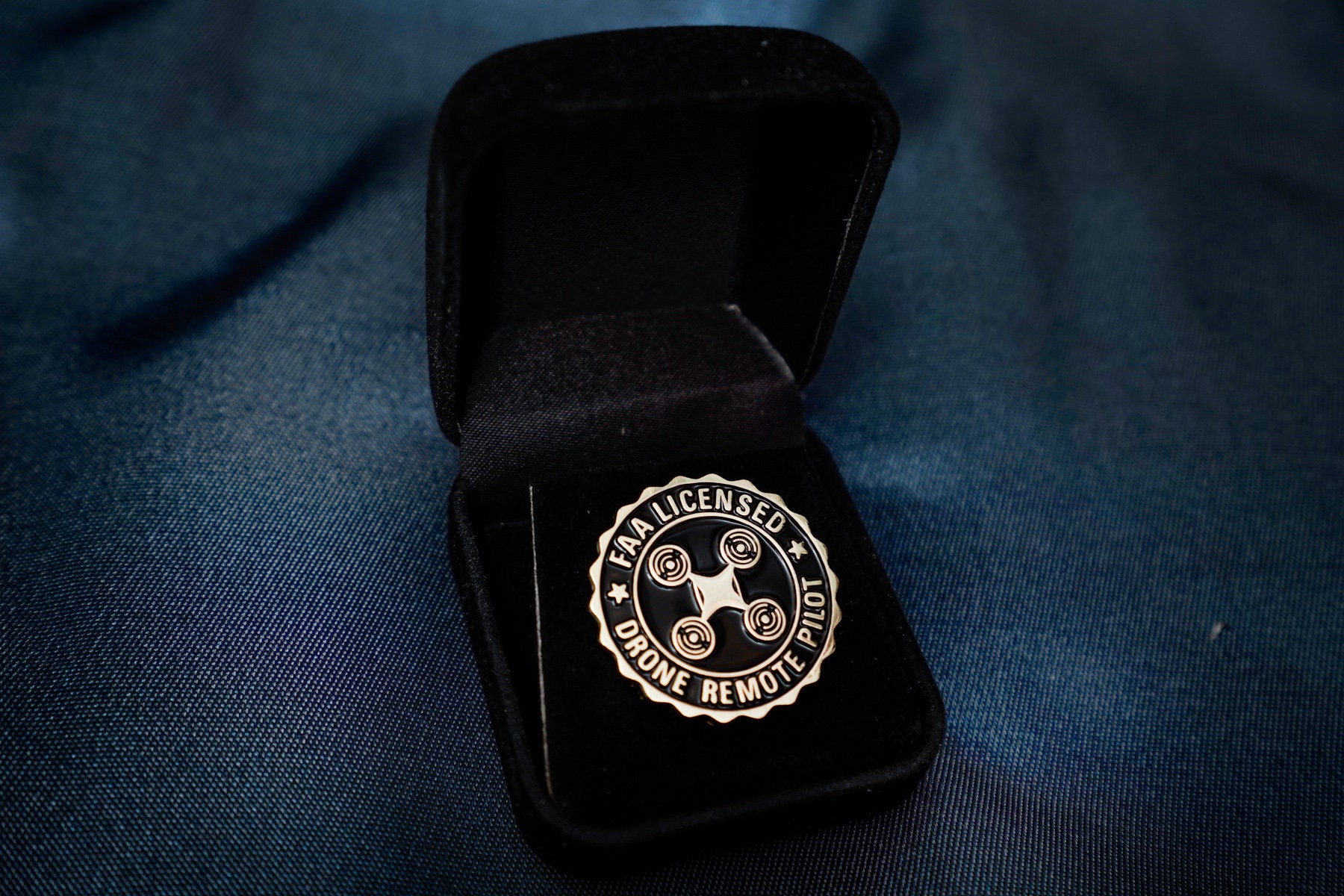 Small Gold Drone Accessories Lapel Pin - FAA Licensed UAS Remote Pilot ...