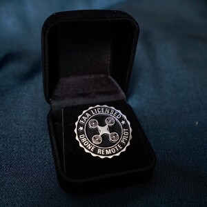 Small Silver Drone Accessories Lapel Pin FAA Licensed UAS Remote Pilot ...