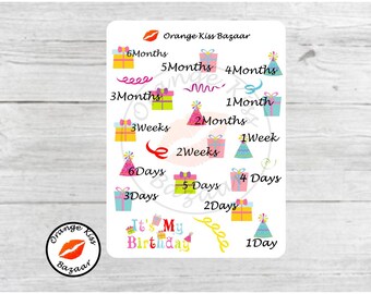 Birthday Countdown Gift Tags Birthday Countdown Ideas - Etsy