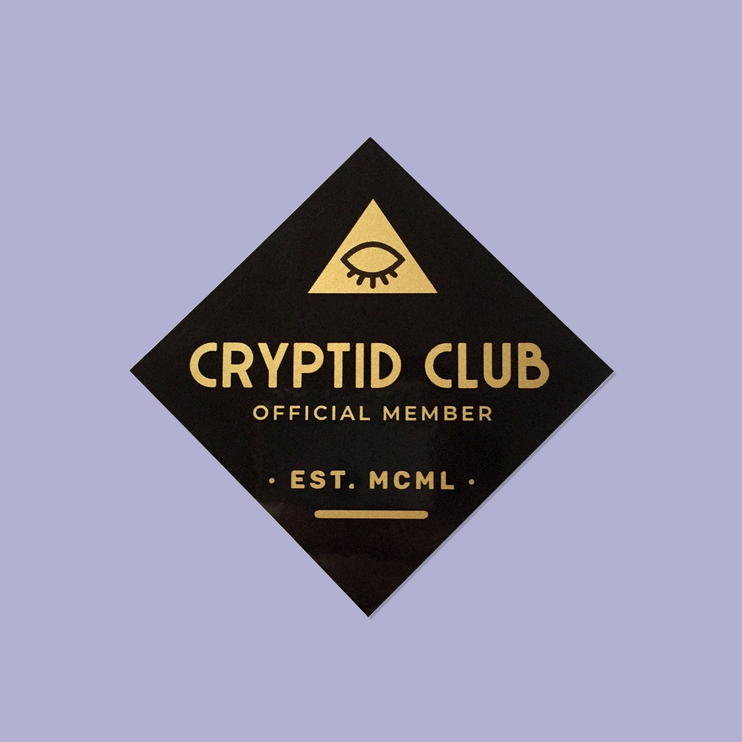 Cryptid Club Vinyl Sticker - Etsy