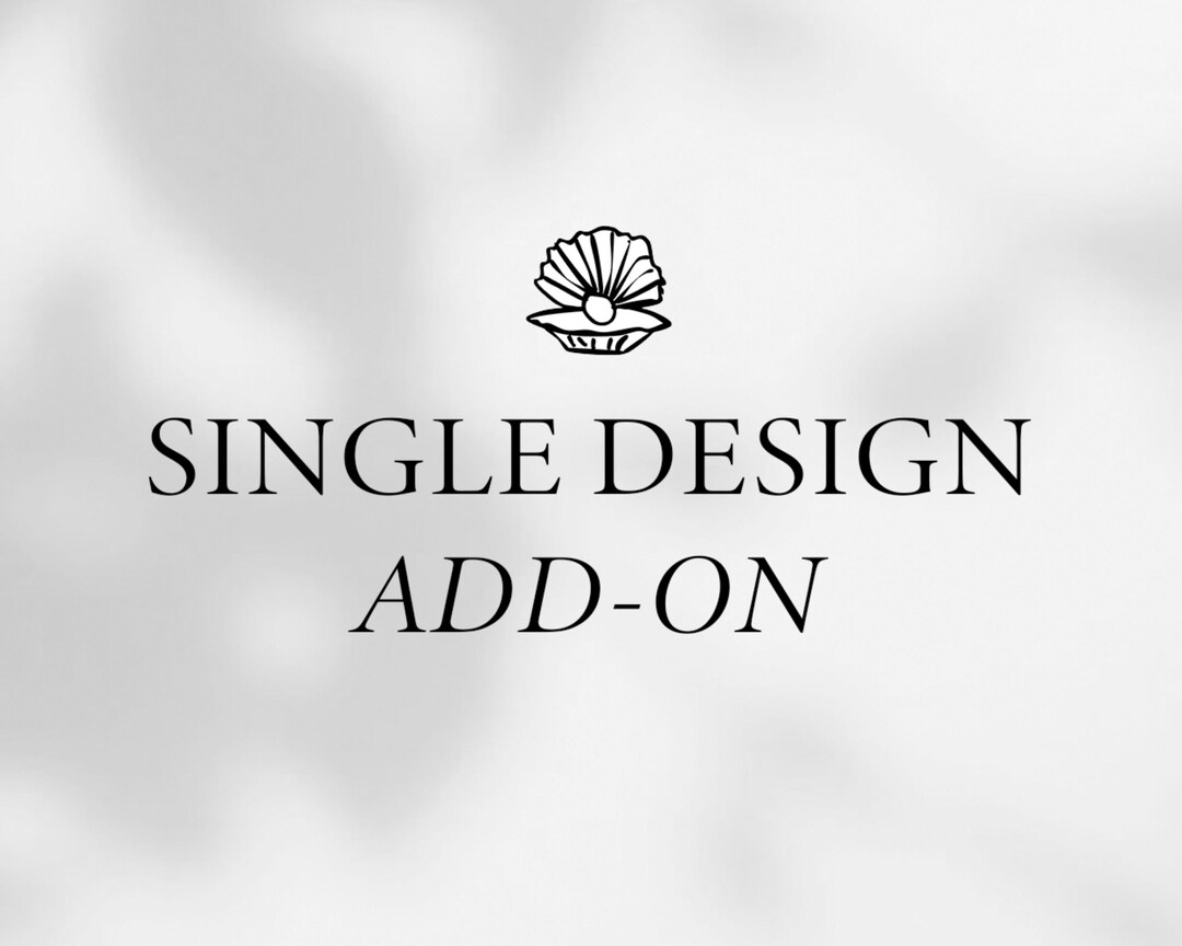 Single Design or Individual Icon Add-on - Etsy