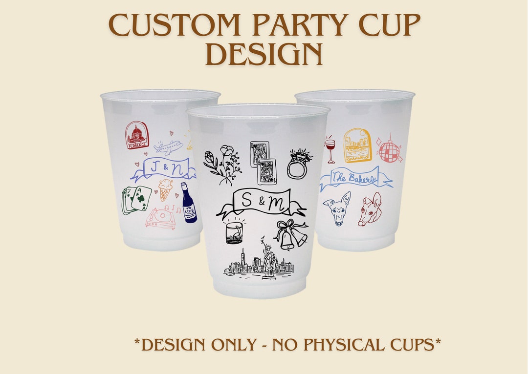 Custom Personalized Wedding Party Birthday Bridal Bachelorette Cup ...