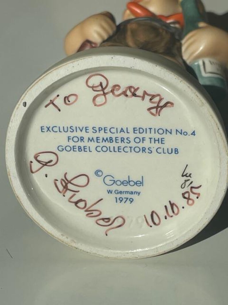 SALE Vintage Hummel Figurine Signed Master Artist Gerhard Scrobek 1987 ...