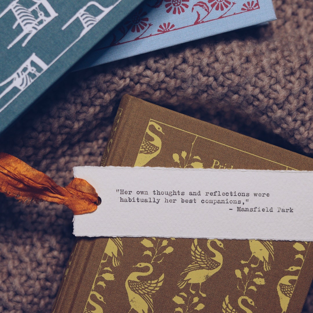 Mansfield Park Bookmark, Thoughts Quote, Handmade Bookmark, Bookmarks ...