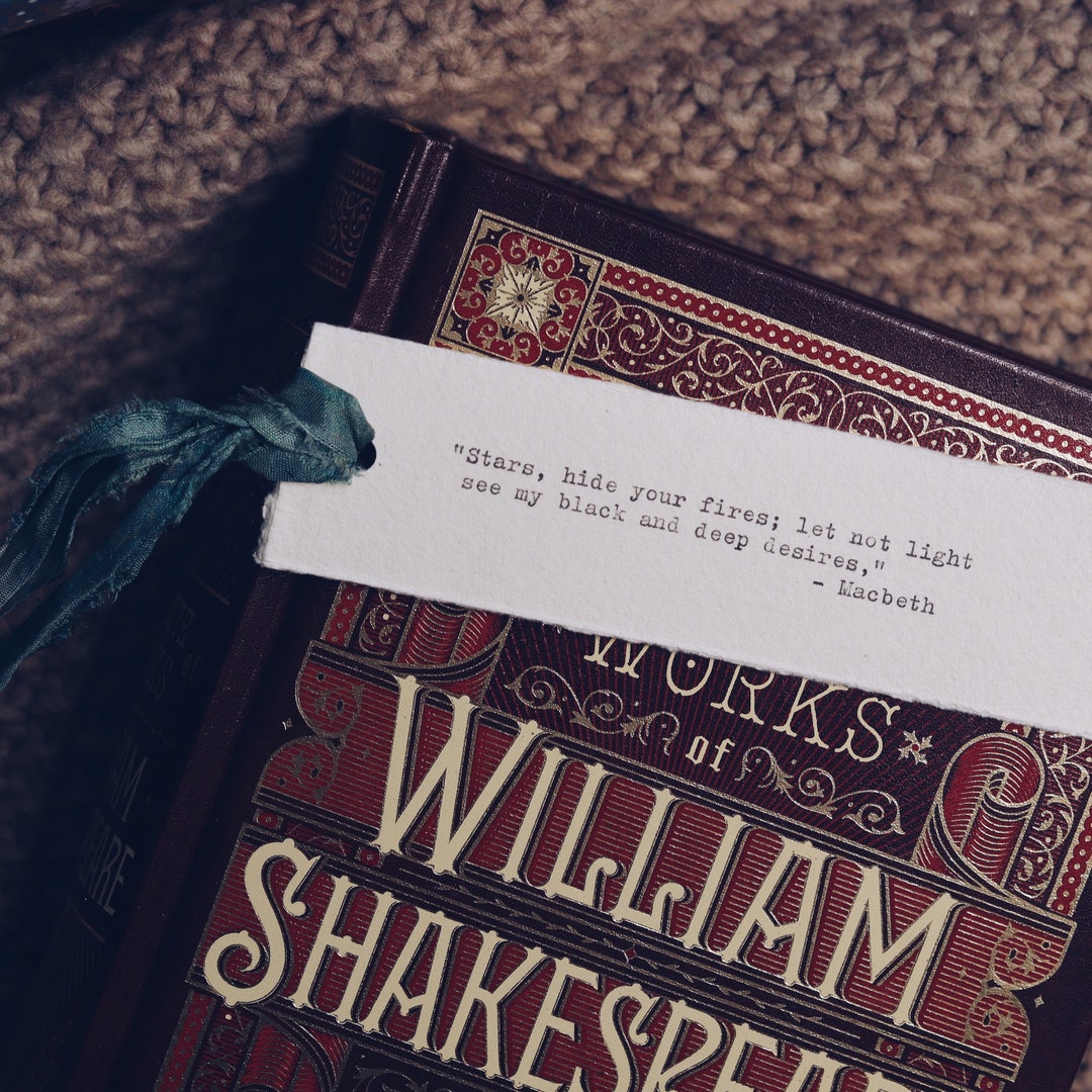 Shakespeare’s Macbeth Bookmark, Bookmark for Women, Theatre Lover Gift ...