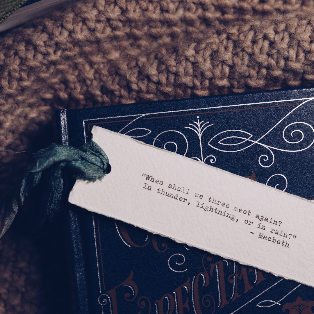 Shakespeare’s Macbeth Bookmark Thunder Lightning or Rain Quote Bookmark ...