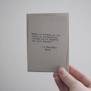 A Christmas Carol Hand Typed MINI Greeting Card Vintage Style Gift for ...