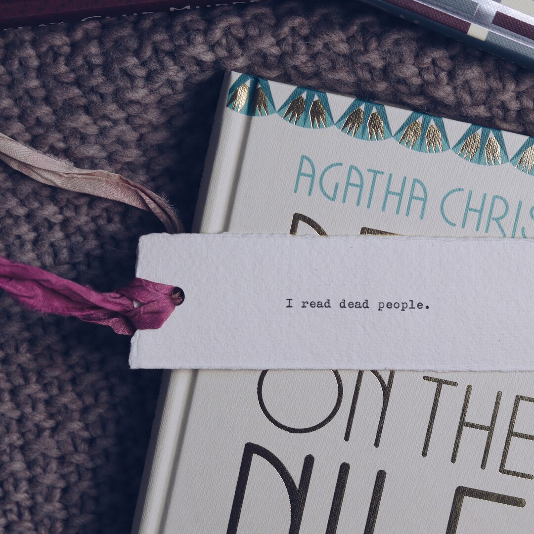 I Read Dead People Bookmark, Recycled Bookmark, Funny Bookmark, Gift ...