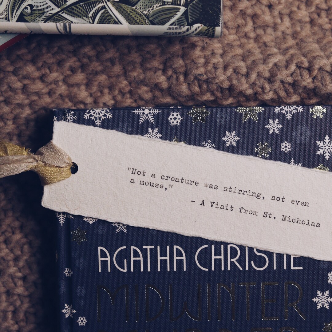 Not a Creature Was Stirring ... Bookmark, Visit From St Nicholas Quote ...