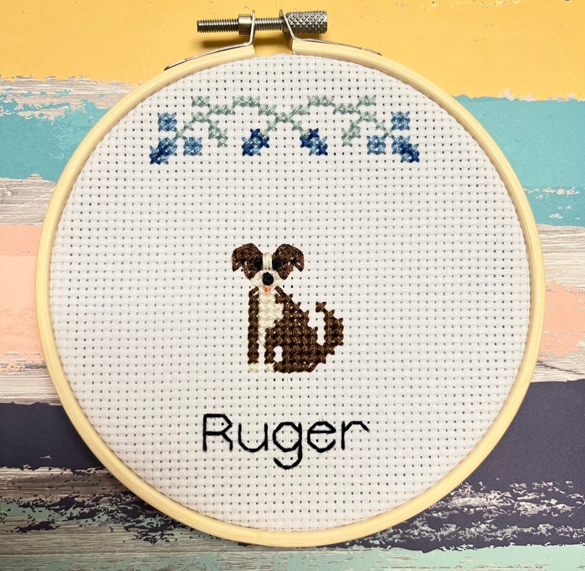 Custom Cross Stitch Pet Portrait 3-5 Inch Design - Etsy
