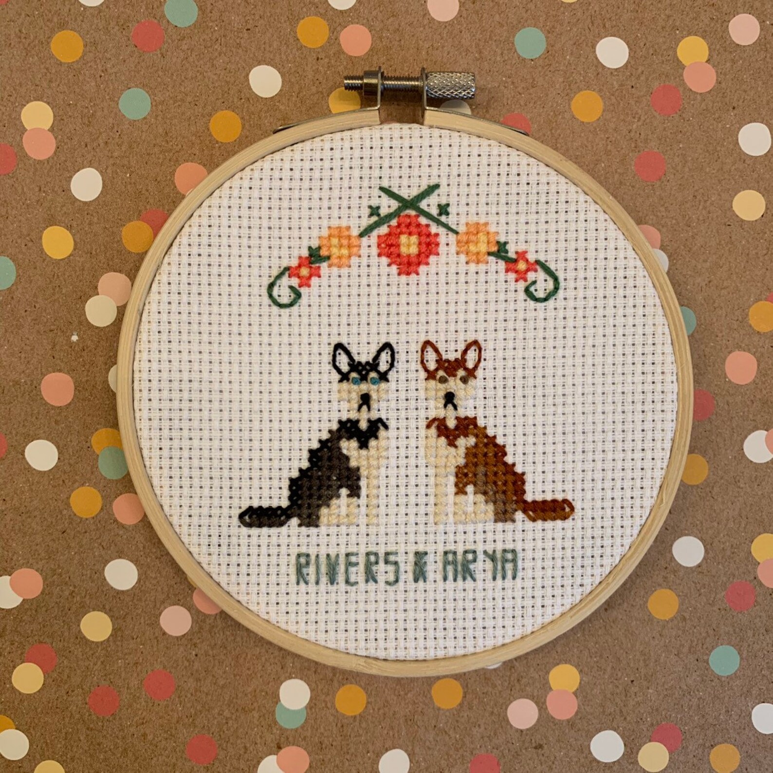 Custom Cross Stitch Pet Portrait 3-5 Inch Design - Etsy