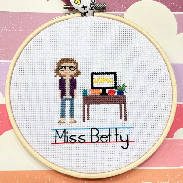 Teacher Cross Stitch - Etsy